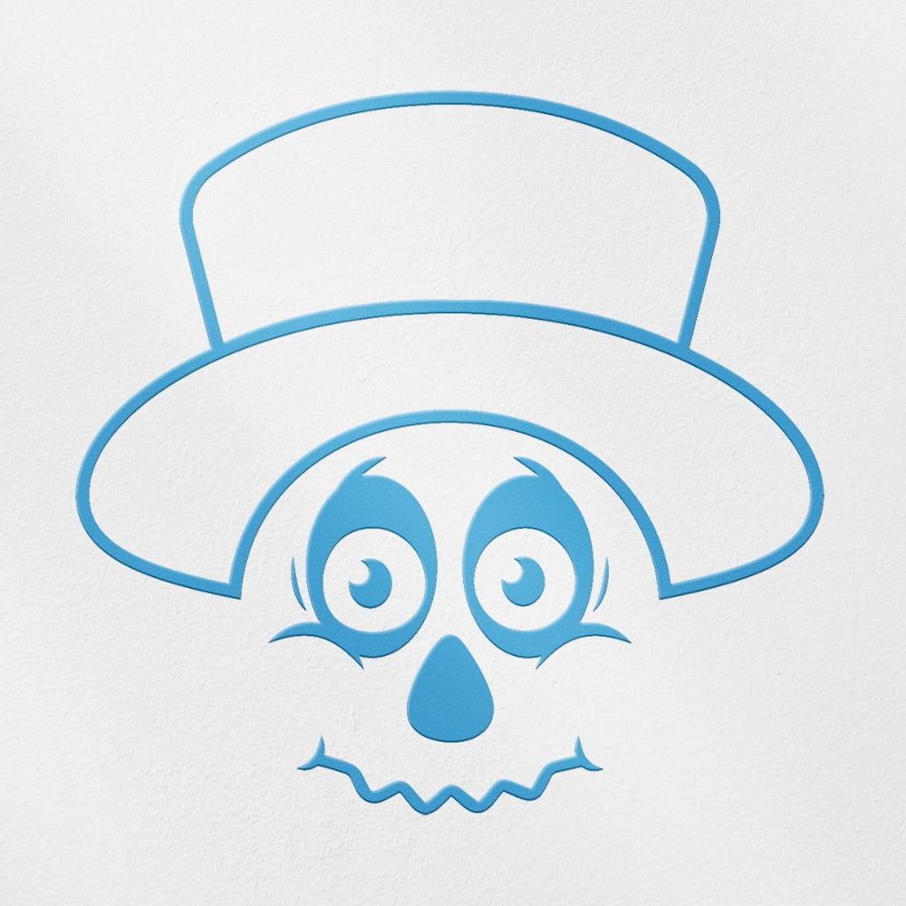 Transparent Decal Stickers Of Scarecrow Face (Azure Blue) Premium ...