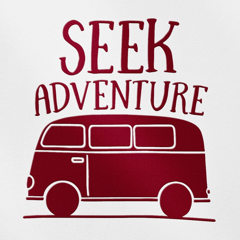 Transparent Decal Stickers Of Seek Adventure (Burgundy) Premium ...