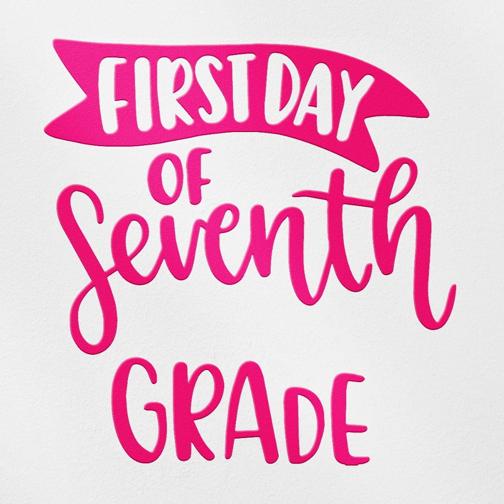 Transparent Decal Stickers Of Of Seventh Grade (Pink) Premium ...