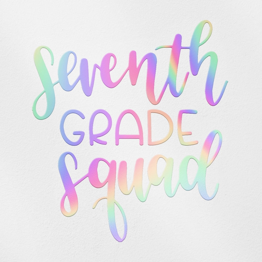 Transparent Decal Stickers Of Seventh Grade Squad (Hologram) Premium ...