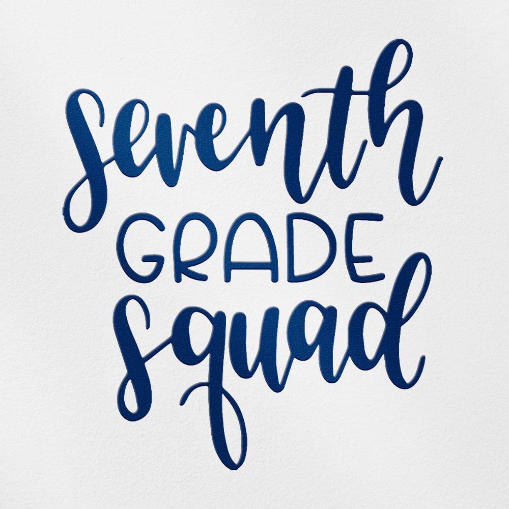 Transparent Decal Stickers Of Seventh Grade Squad (Navy Blue) Premium ...