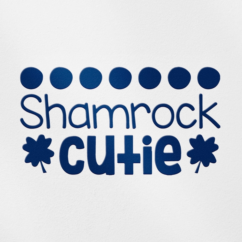 Transparent Decal Stickers Of Shamrock Cutie (Navy Blue) Premium ...