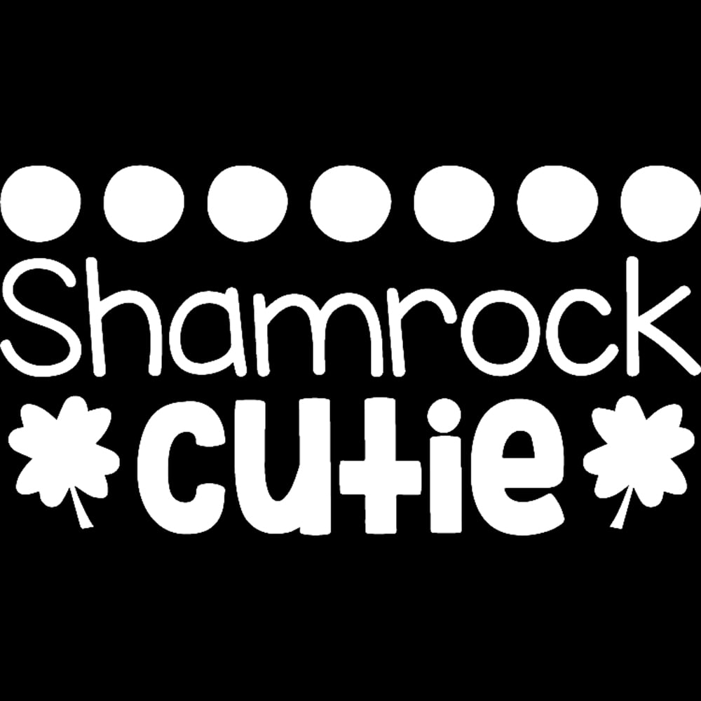 Transparent Decal Stickers Of Shamrock Cutie (White) Premium Waterproof ...