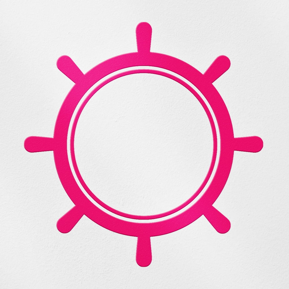 Transparent Decal Stickers Of Ship Rudder (Pink) Premium Waterproof ...