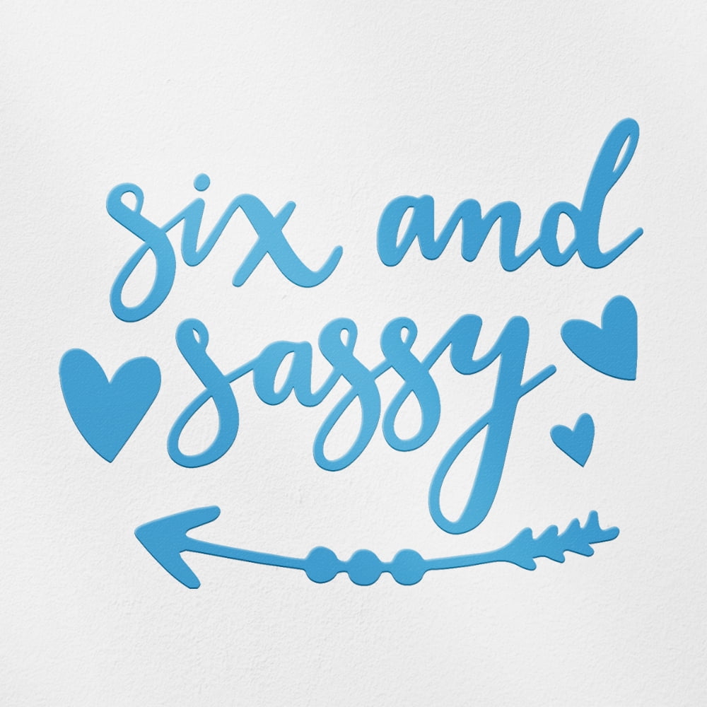 Transparent Decal Stickers Of Six And Sassy (Azure Blue) Premium ...