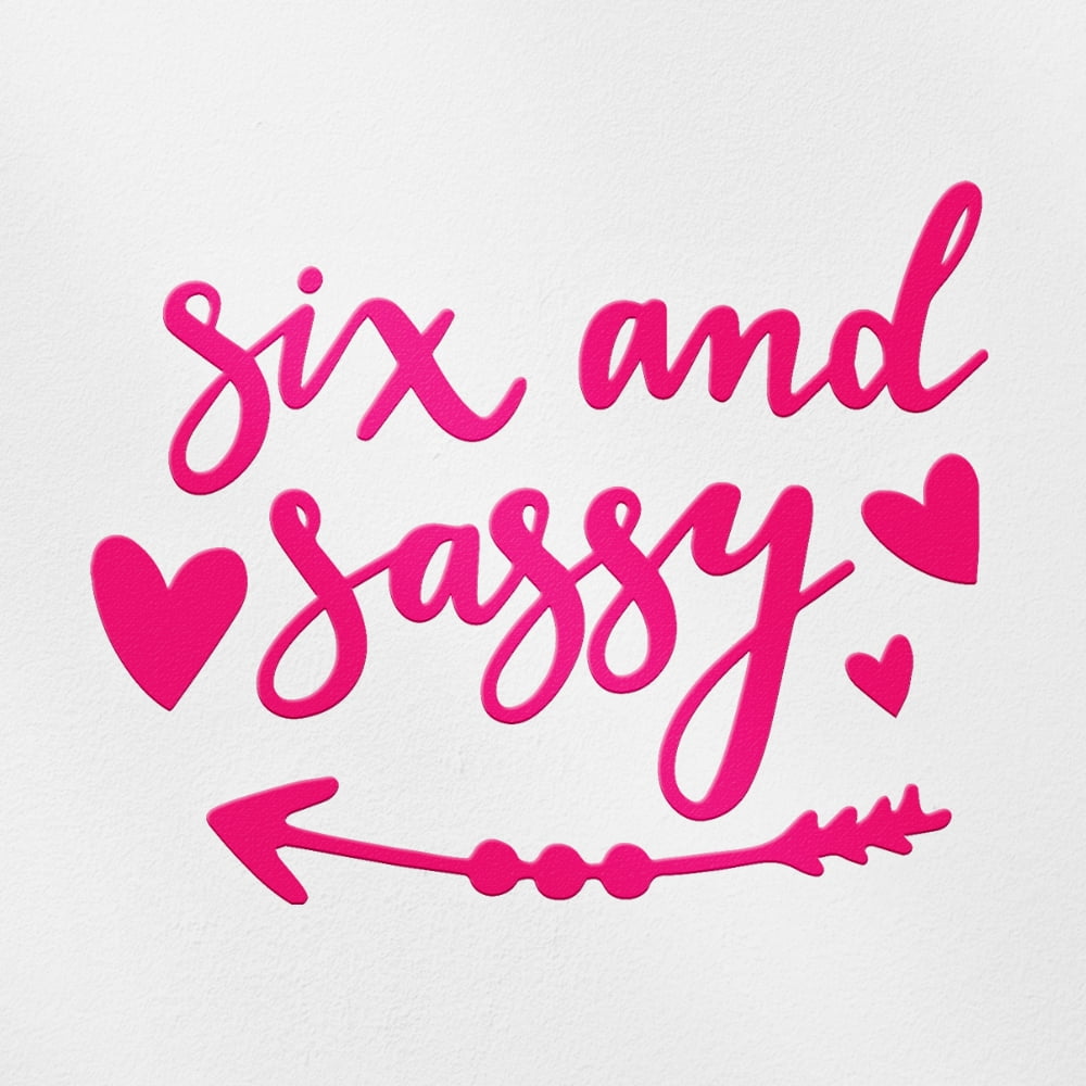 Transparent Decal Stickers Of Six And Sassy (Pink) Premium Waterproof ...
