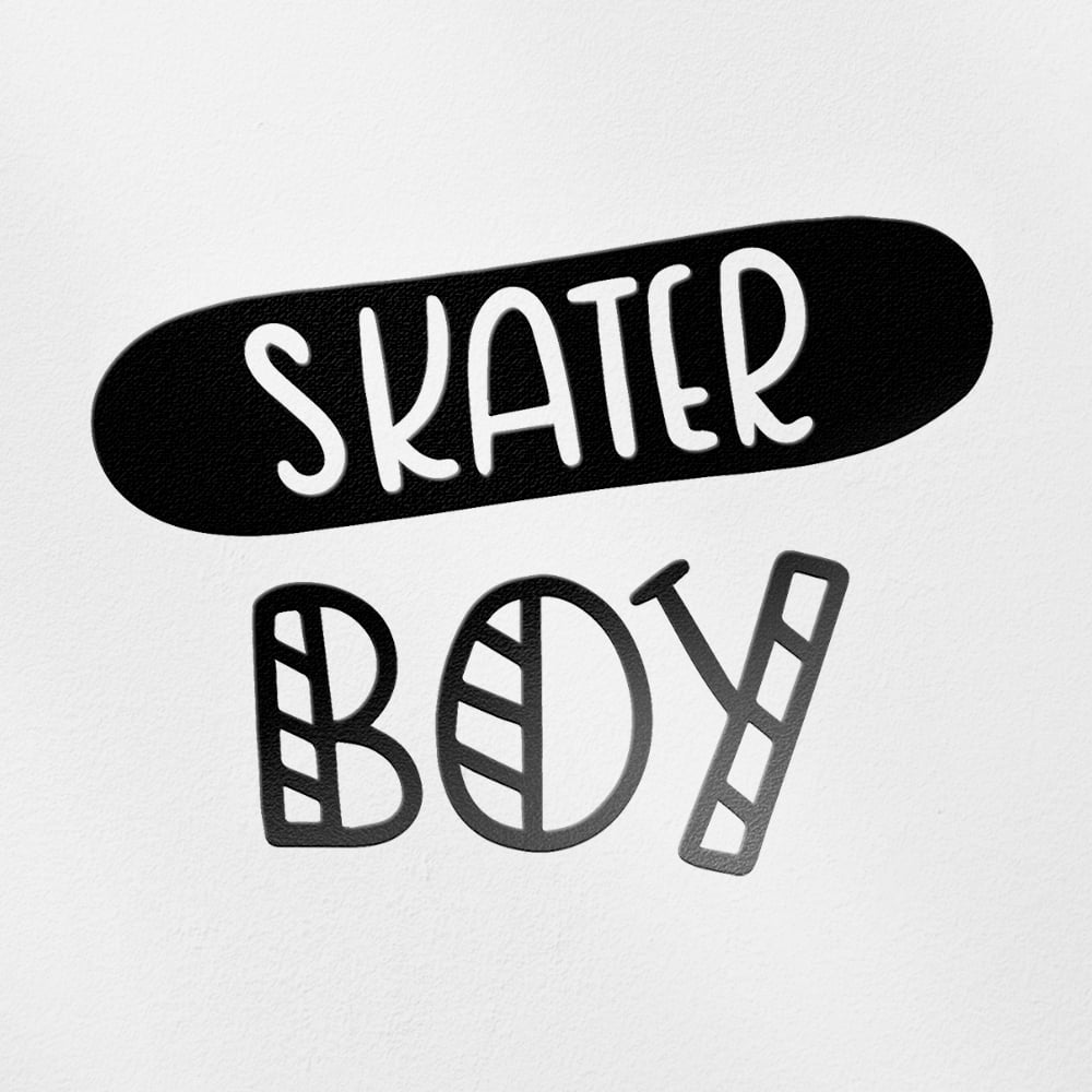 Transparent Decal Stickers Of Skater Boy (Black) Premium Waterproof ...