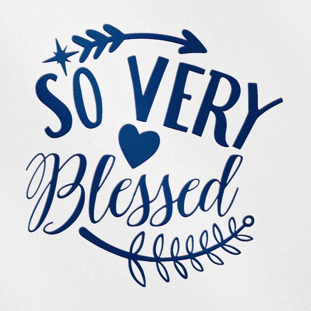 Transparent Decal Stickers Of So Very Blessed (Navy Blue) Premium ...