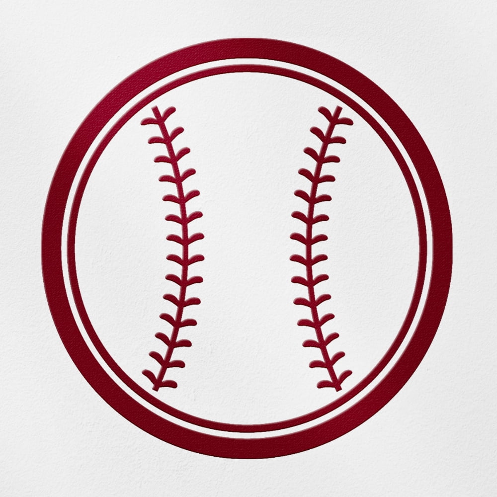 Transparent Decal Stickers Of Softball Frames (Burgundy) Premium ...