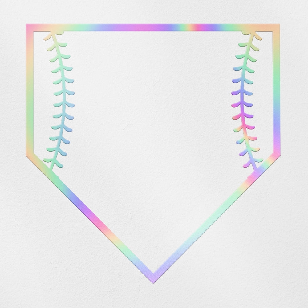 Transparent Decal Stickers Of Softball Frames (Hologram) Premium ...