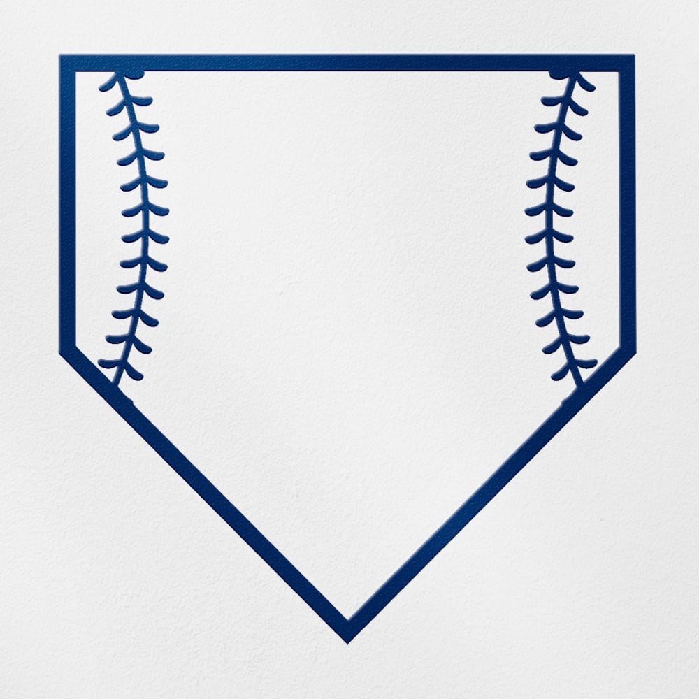 Transparent Decal Stickers Of Softball Frames (Navy Blue) Premium ...