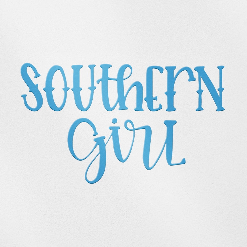Transparent Decal Stickers Of Southern Girl (Azure Blue) Premium ...