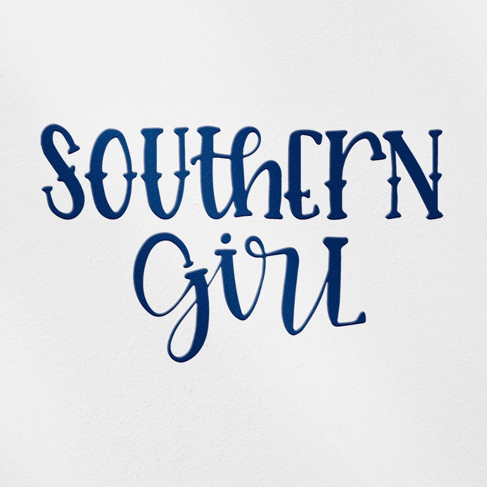 Transparent Decal Stickers Of Southern Girl (Navy Blue) Premium ...