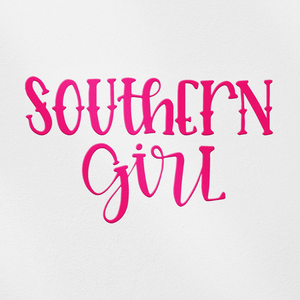 Transparent Decal Stickers Of Southern Girl (Pink) Premium Waterproof ...