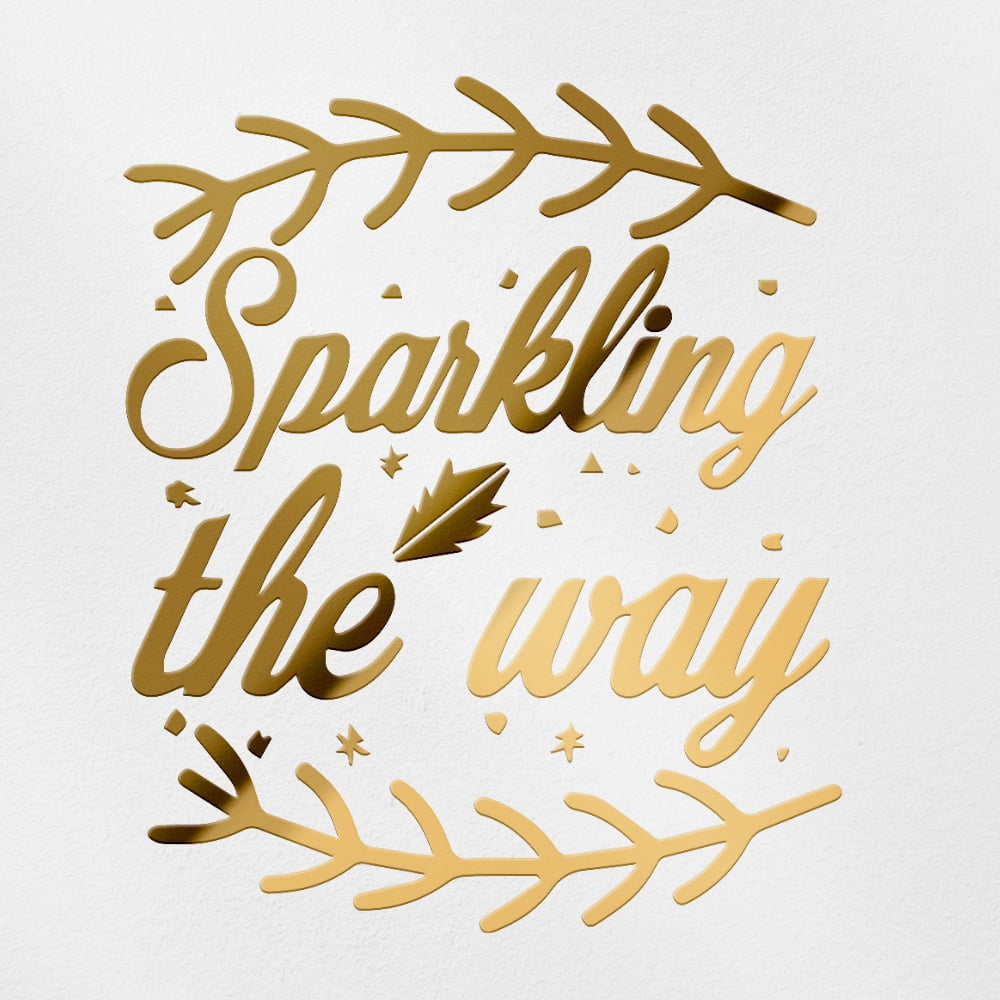Transparent Decal Stickers Of Sparkling The Way (Metallic Gold) Premium ...