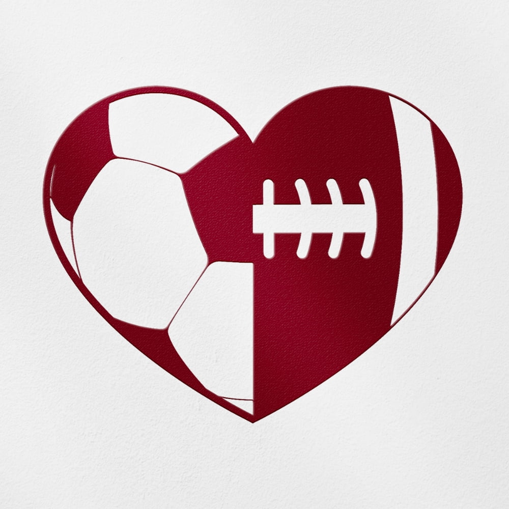 Transparent Decal Stickers Of Sport Half Hearts Soccer Football ...
