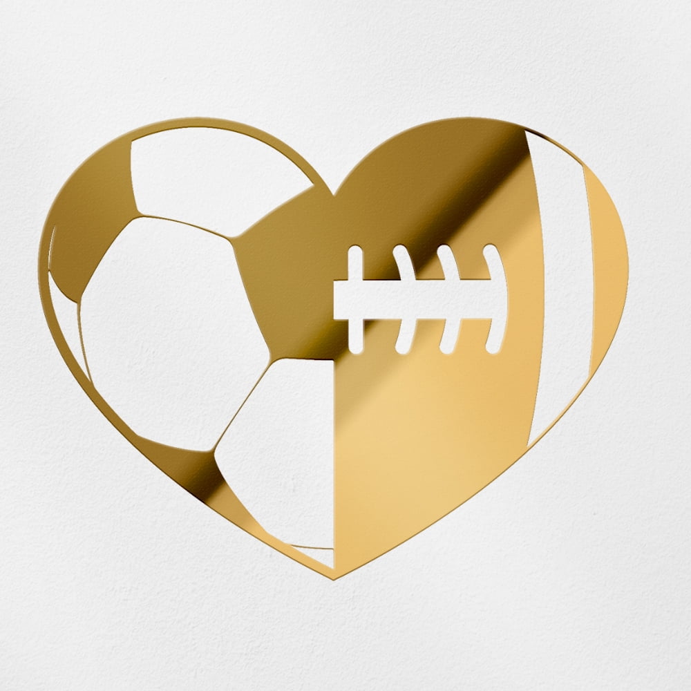 Transparent Decal Stickers Of Sport Half Hearts Soccer Football ...