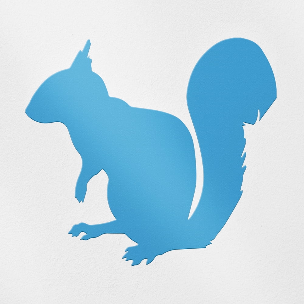 Transparent Decal Stickers Of Squirrel Silhouette Animal (Azure Blue ...