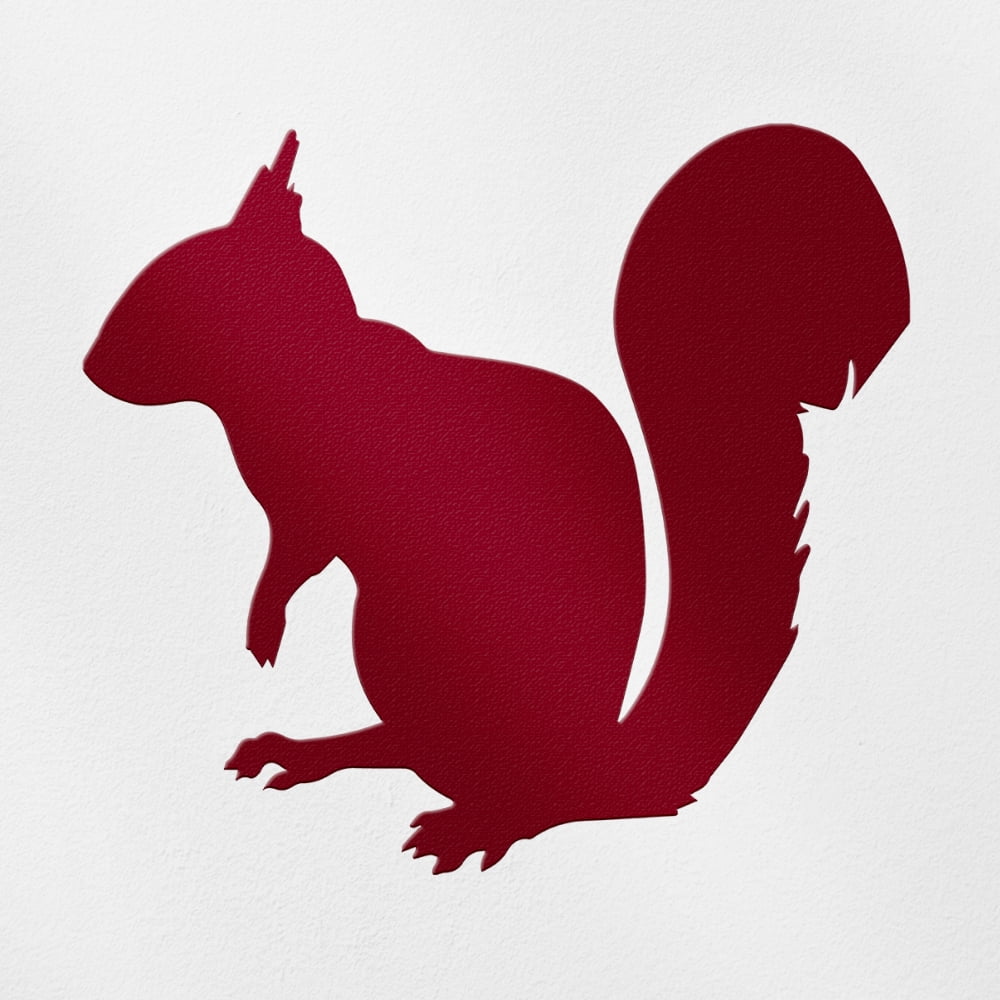 Transparent Decal Stickers Of Squirrel Silhouette Animal (Burgundy ...
