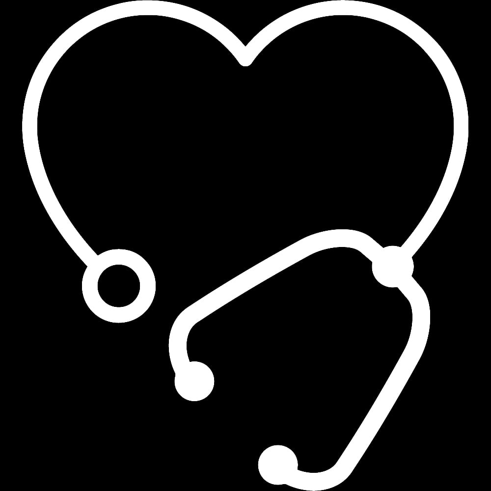 Transparent Decal Stickers Of Stethoscope (White) Premium Waterproof ...