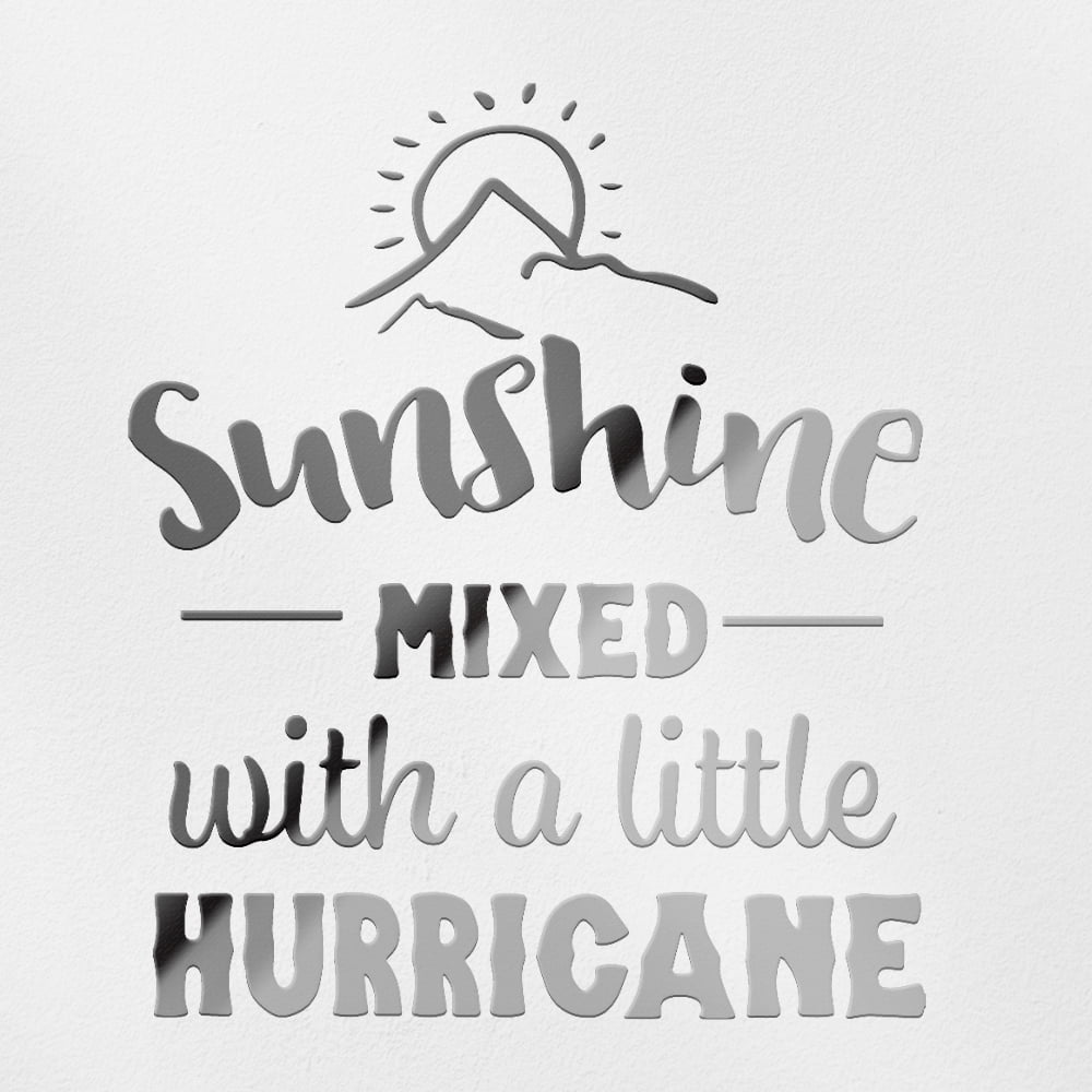 Transparent Decal Stickers Of Sunshine (Metallic Silver) Premium ...