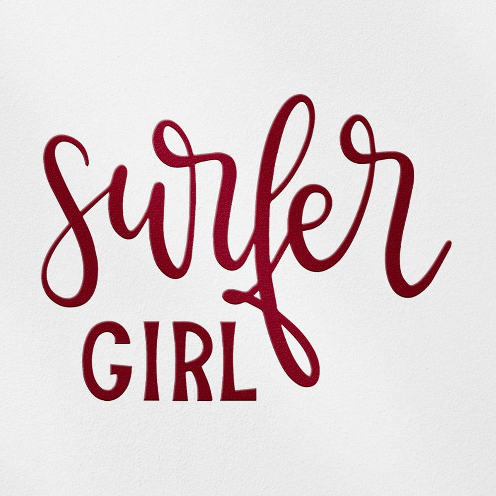 Transparent Decal Stickers Of Surfer Girl (Burgundy) Premium Waterproof ...