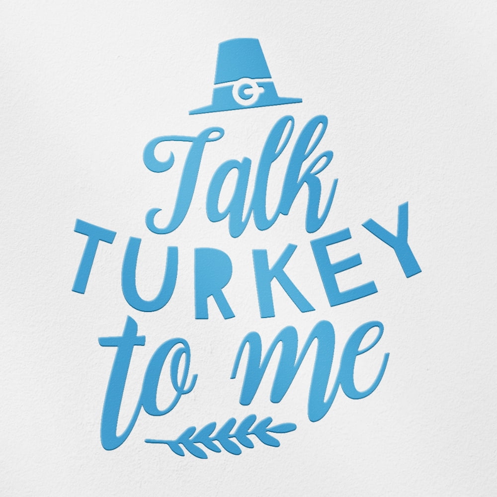 Transparent Decal Stickers Of Talk Turkey To Me (Azure Blue) Premium ...