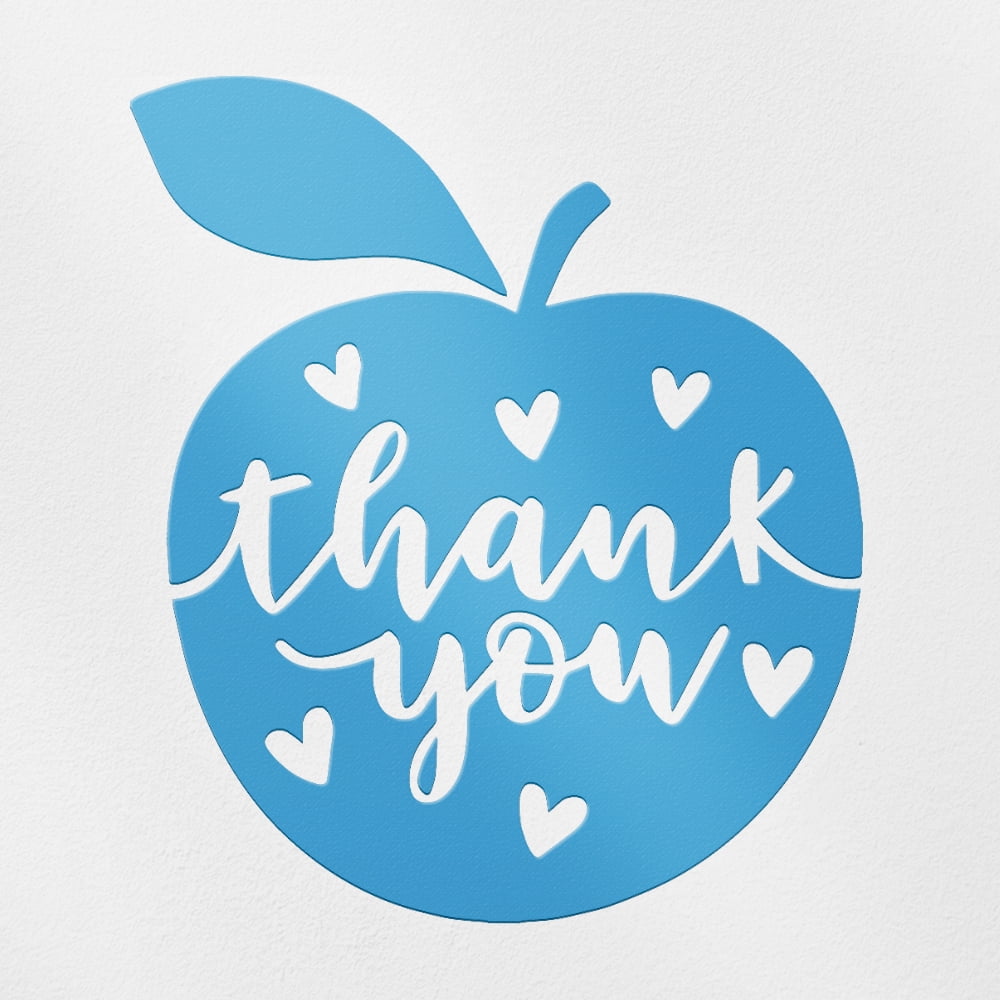 Transparent Decal Stickers Of Thank (Azure Blue) Premium Waterproof ...