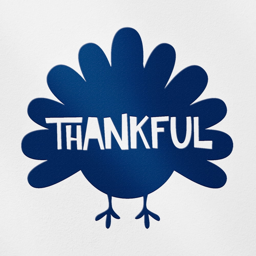 Transparent Decal Stickers Of Thankful (Navy Blue) Premium Waterproof ...