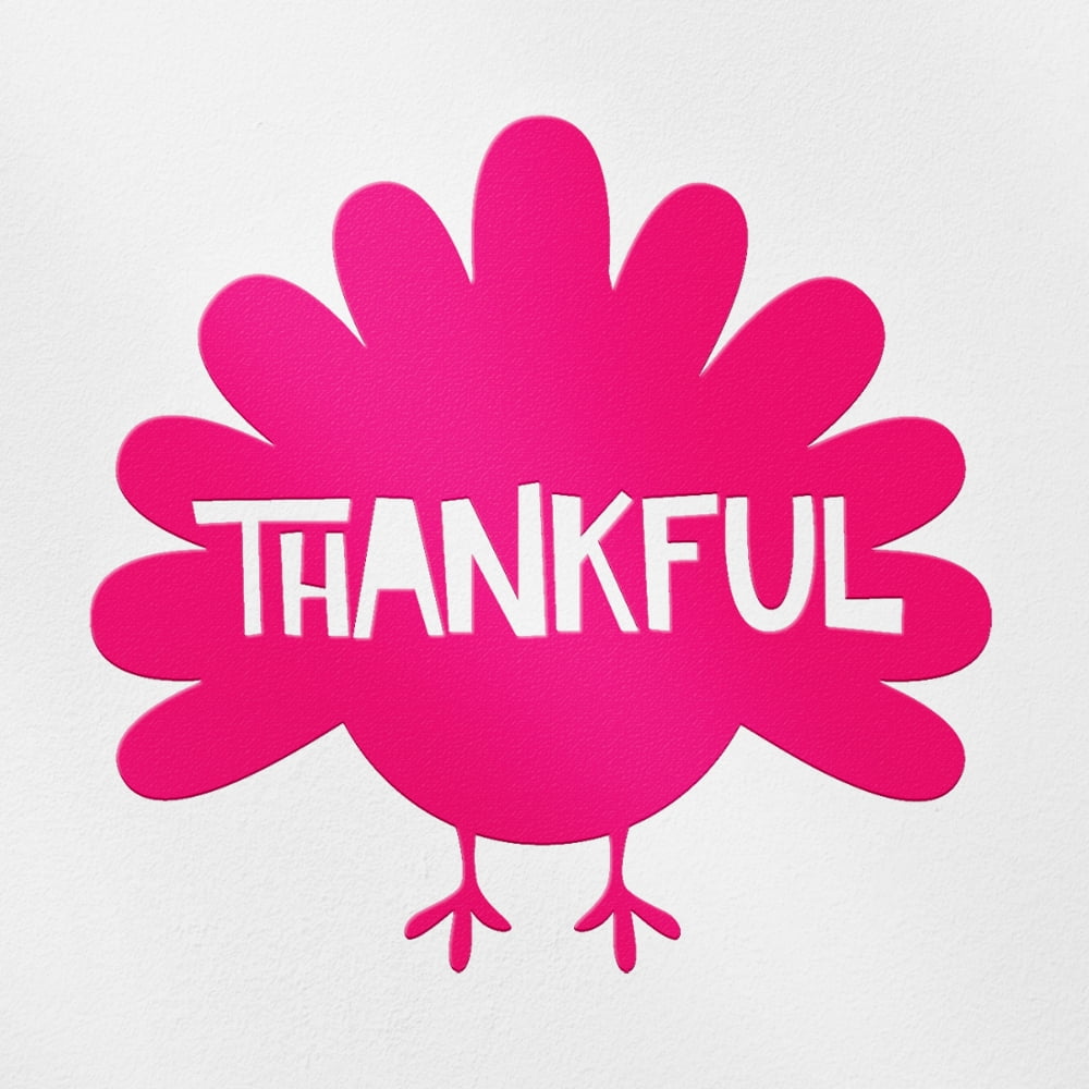 Transparent Decal Stickers Of Thankful (Pink) Premium Waterproof Vinyl ...