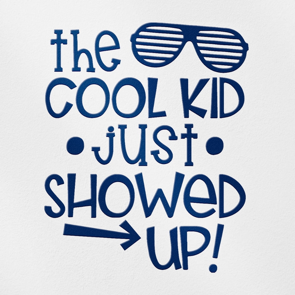 Transparent Decal Stickers Of The Cool Kid Just Showed Up (Navy Blue ...