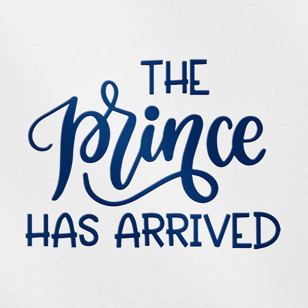 Transparent Decal Stickers Of The Prince Has Arrived (Navy Blue ...