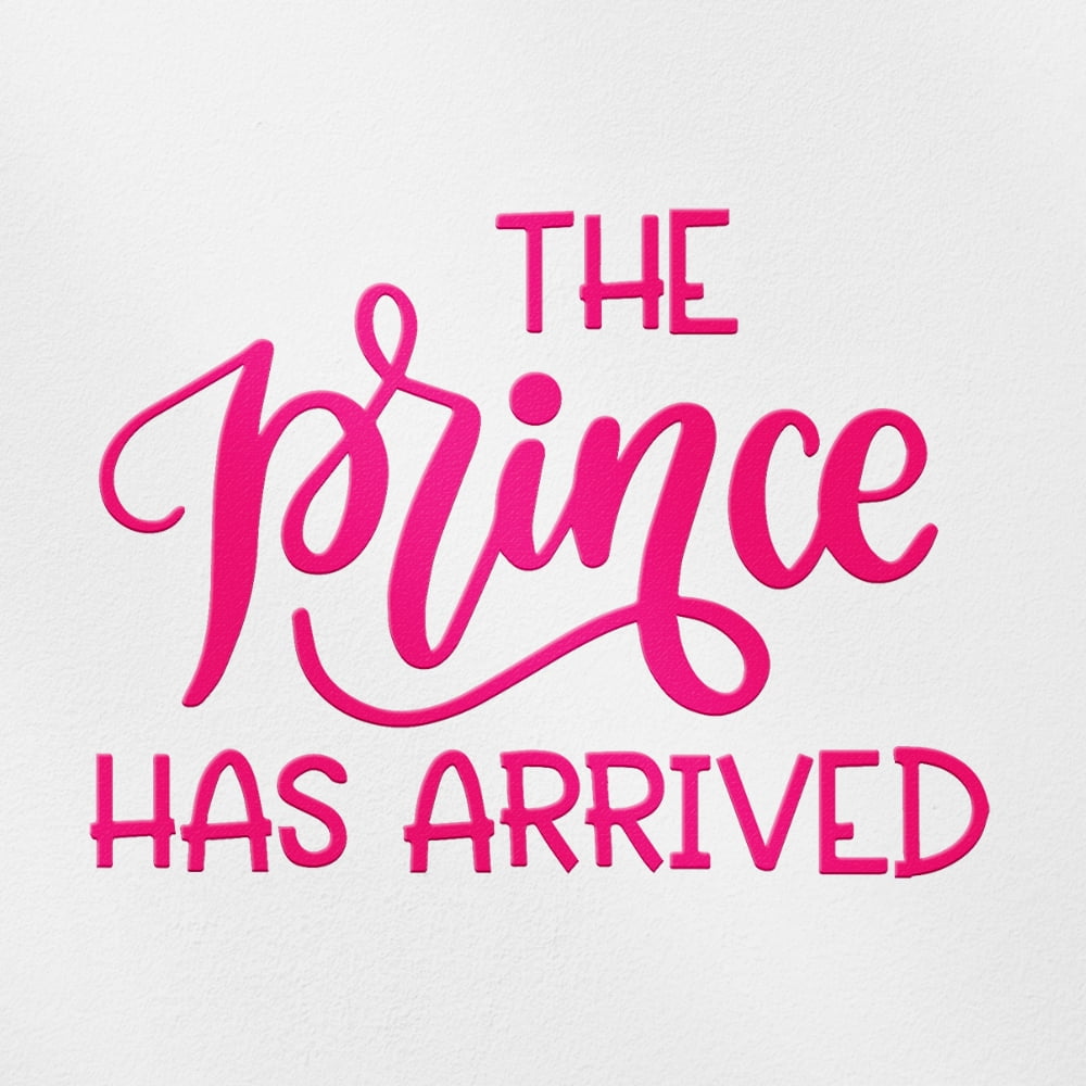 Transparent Decal Stickers Of The Prince Has Arrived (Pink) Premium ...