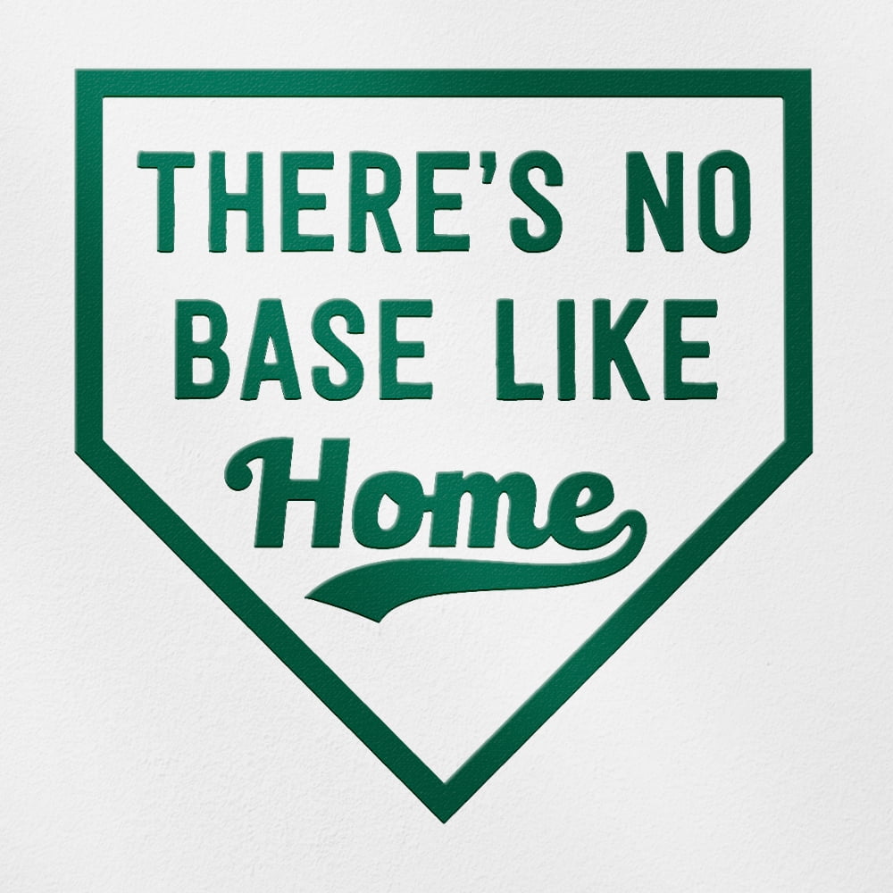 Transparent Decal Stickers Of There'S No Base Like Home (Green) Premium ...