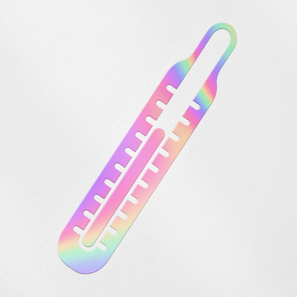Transparent Decal Stickers Of Thermometer (Hologram) Premium Waterproof ...