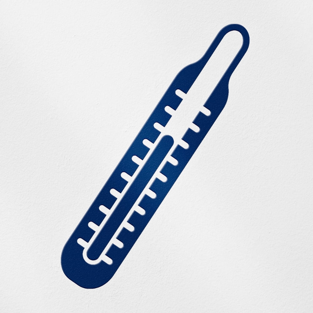 Transparent Decal Stickers Of Thermometer (Navy Blue) Premium ...