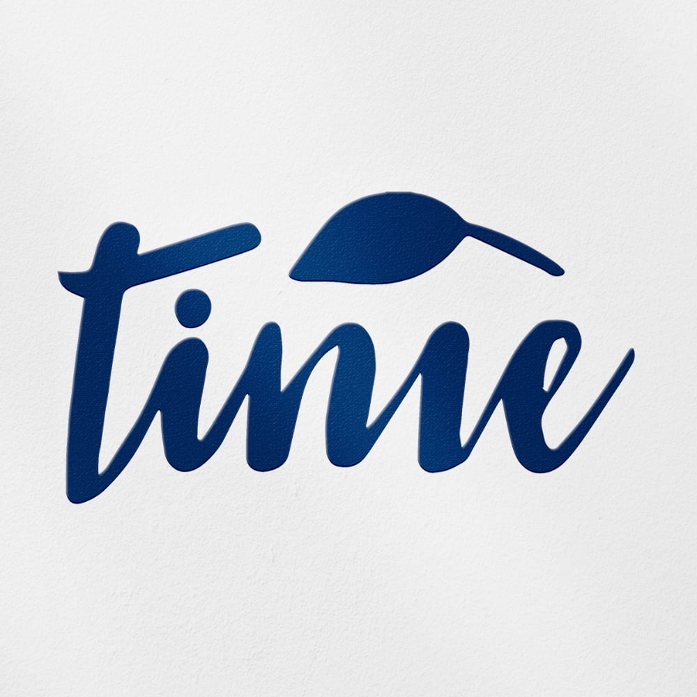 Transparent Decal Stickers Of Time (Navy Blue) Premium Waterproof Vinyl ...