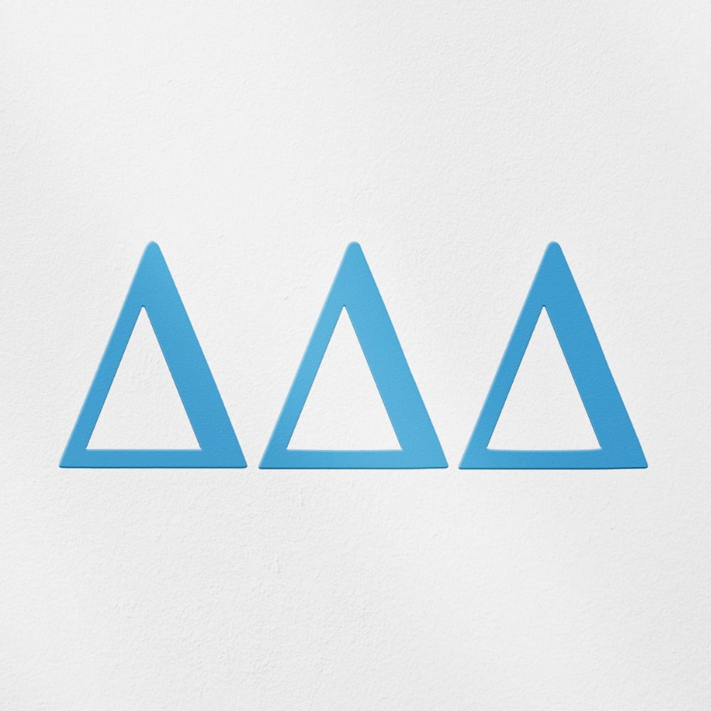 Transparent Decal Stickers Of Tri Delta Letter (Azure Blue) Premium ...