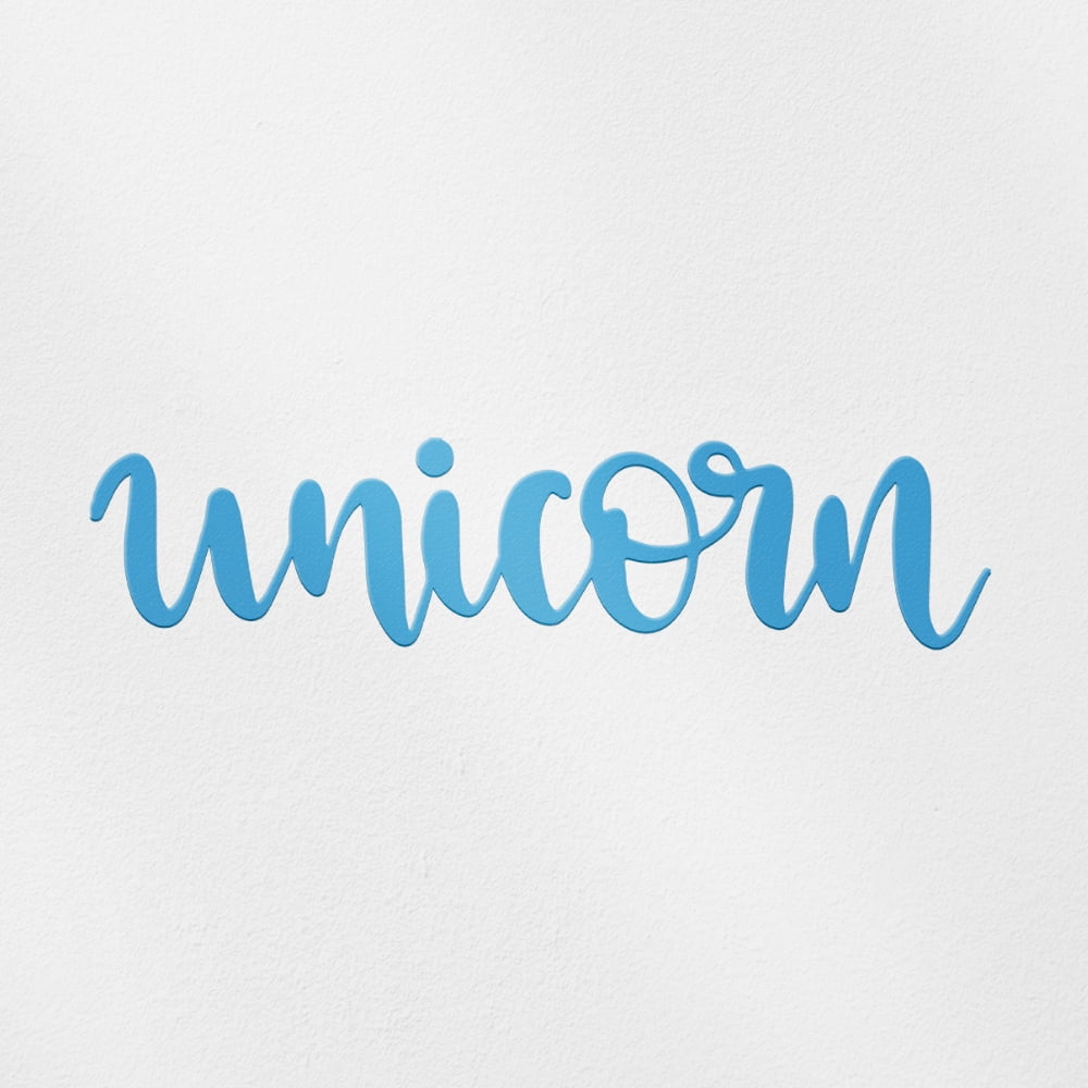 Transparent Decal Stickers Of Unicorn (Azure Blue) Premium Waterproof ...