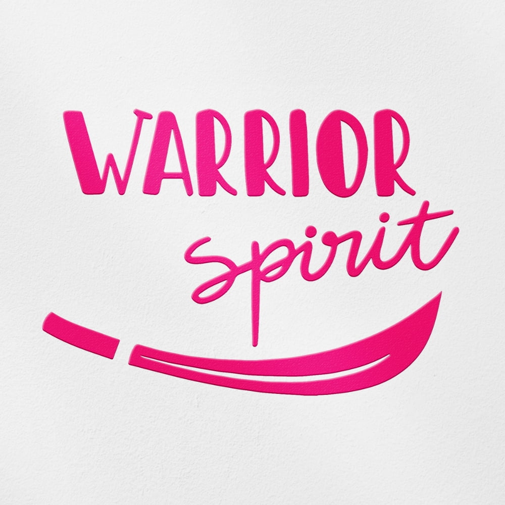 Transparent Decal Stickers Of Warrior Spirit (Pink) Premium Waterproof ...