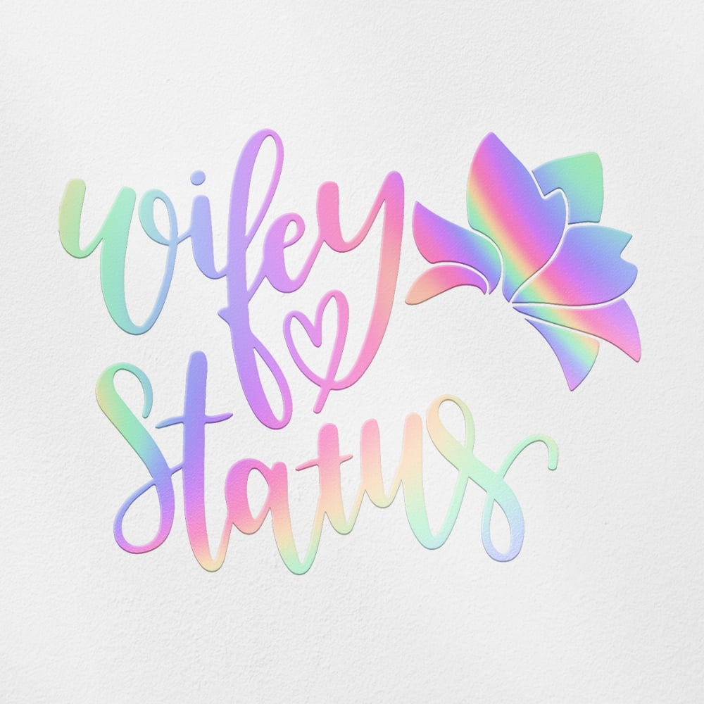 Transparent Decal Stickers Of Wifey Status (Hologram) Premium ...