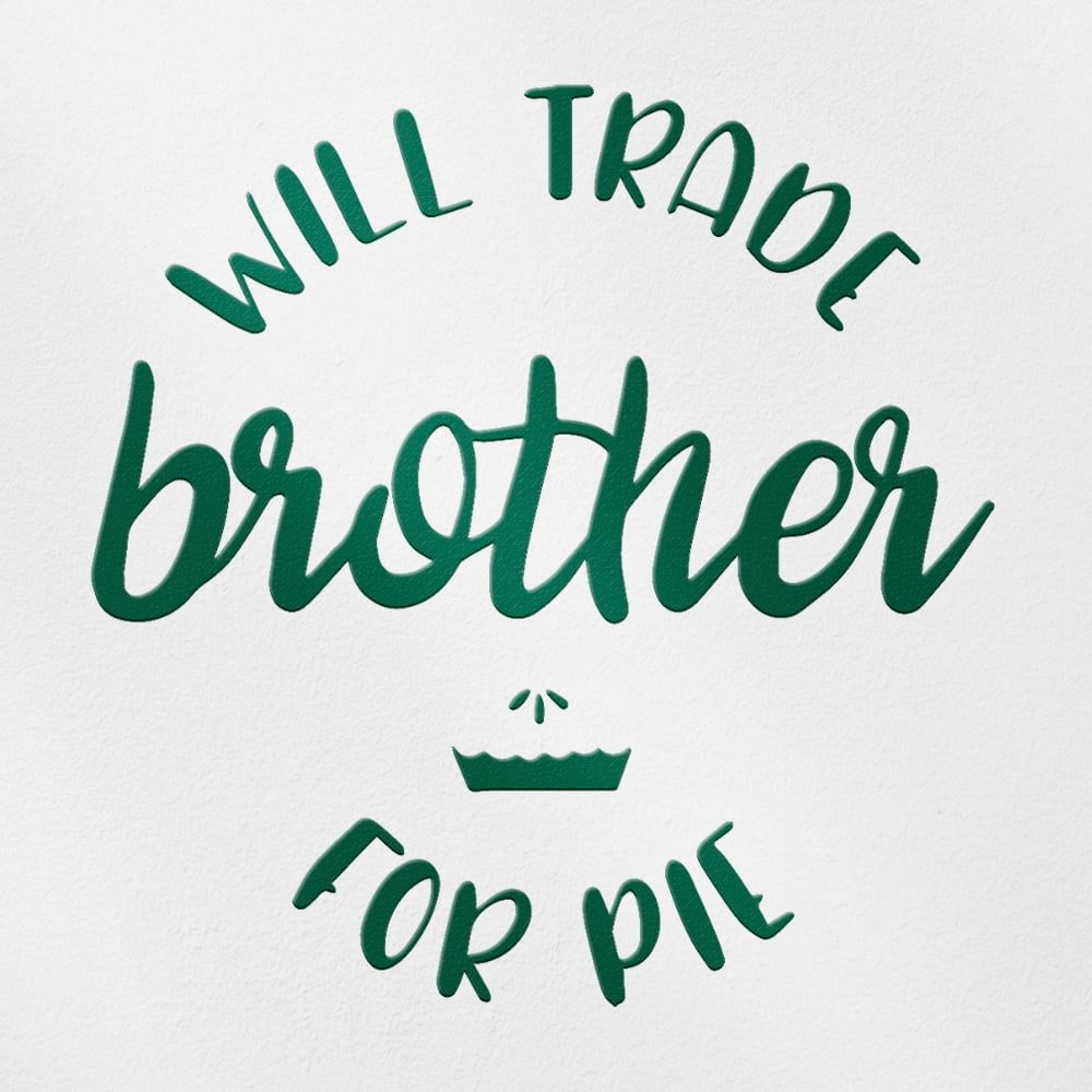 Transparent Decal Stickers Of Will Trade Brother For Pie (Green ...