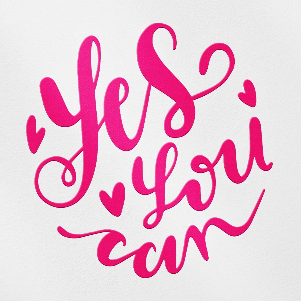 Transparent Decal Stickers Of Yes (Pink) Premium Waterproof Vinyl Decal ...