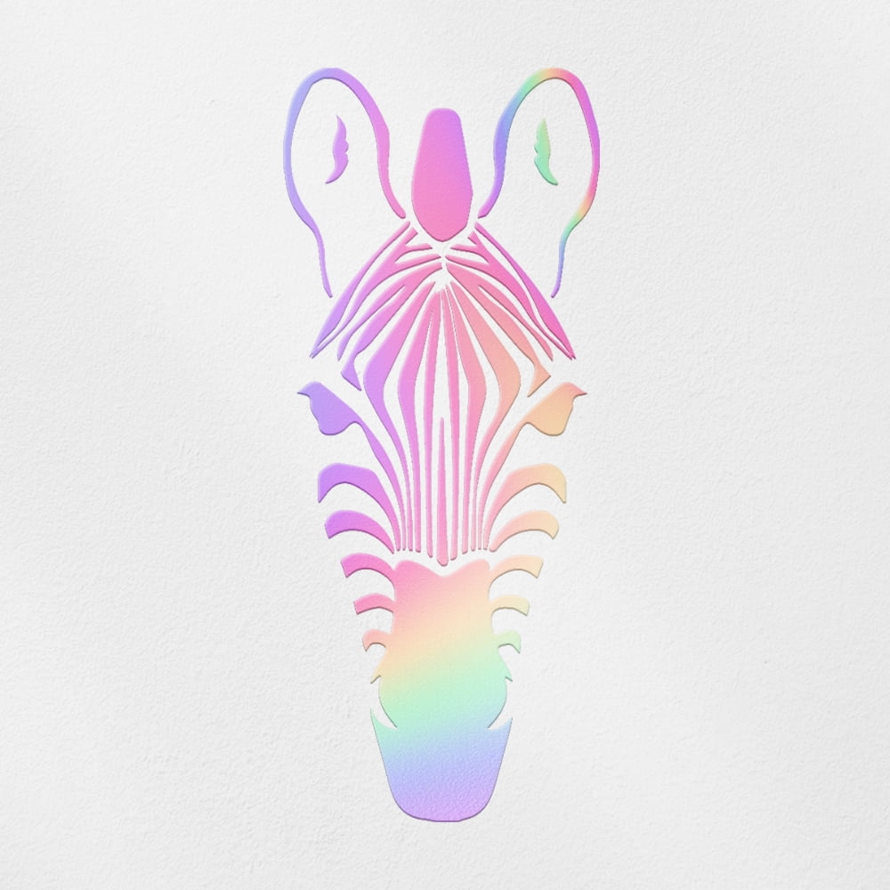 Transparent Decal Stickers Of Zebra (Hologram) Premium Waterproof Vinyl ...