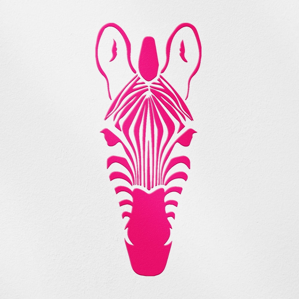 Transparent Decal Stickers Of Zebra (Pink) Premium Waterproof Vinyl ...
