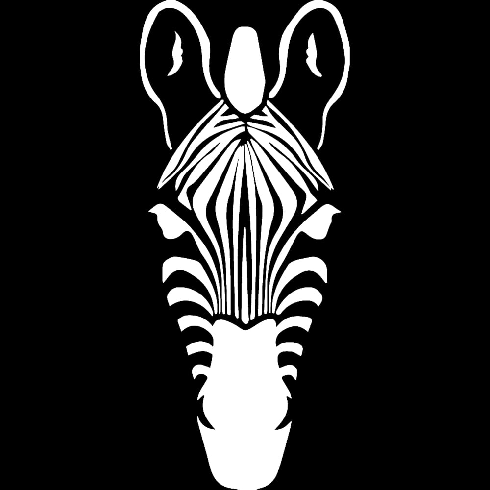 Transparent Decal Stickers Of Zebra (White) Premium Waterproof Vinyl ...