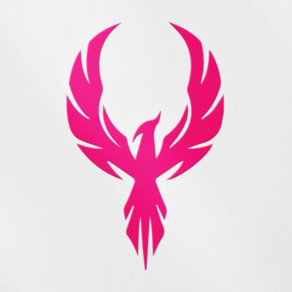 Transparent Decal Stickers Of Phoenix Geometry (Pink) Premium ...