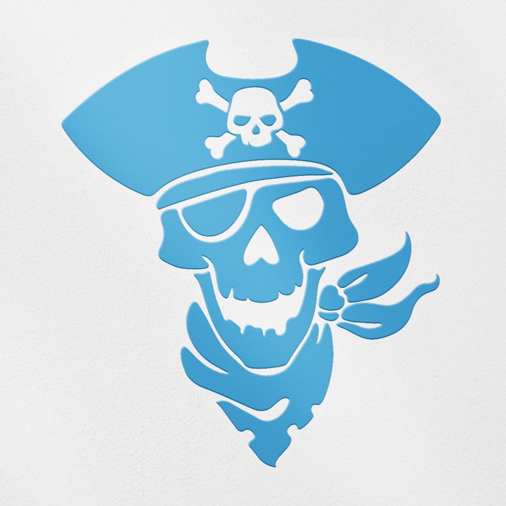 Transparent Decal Stickers Of Pirates (Azure Blue) Premium Waterproof ...