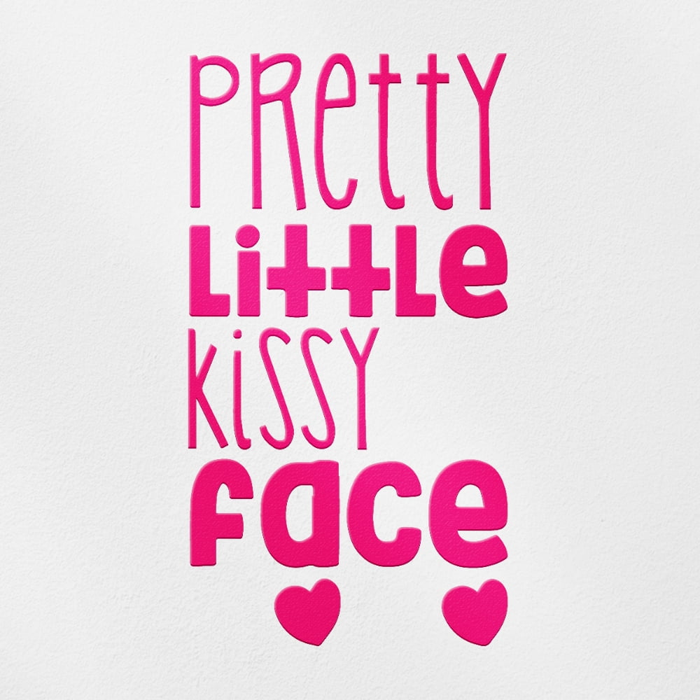 Transparent Decal Stickers Of Pretty Little Kissy Face (Pink) Premium ...