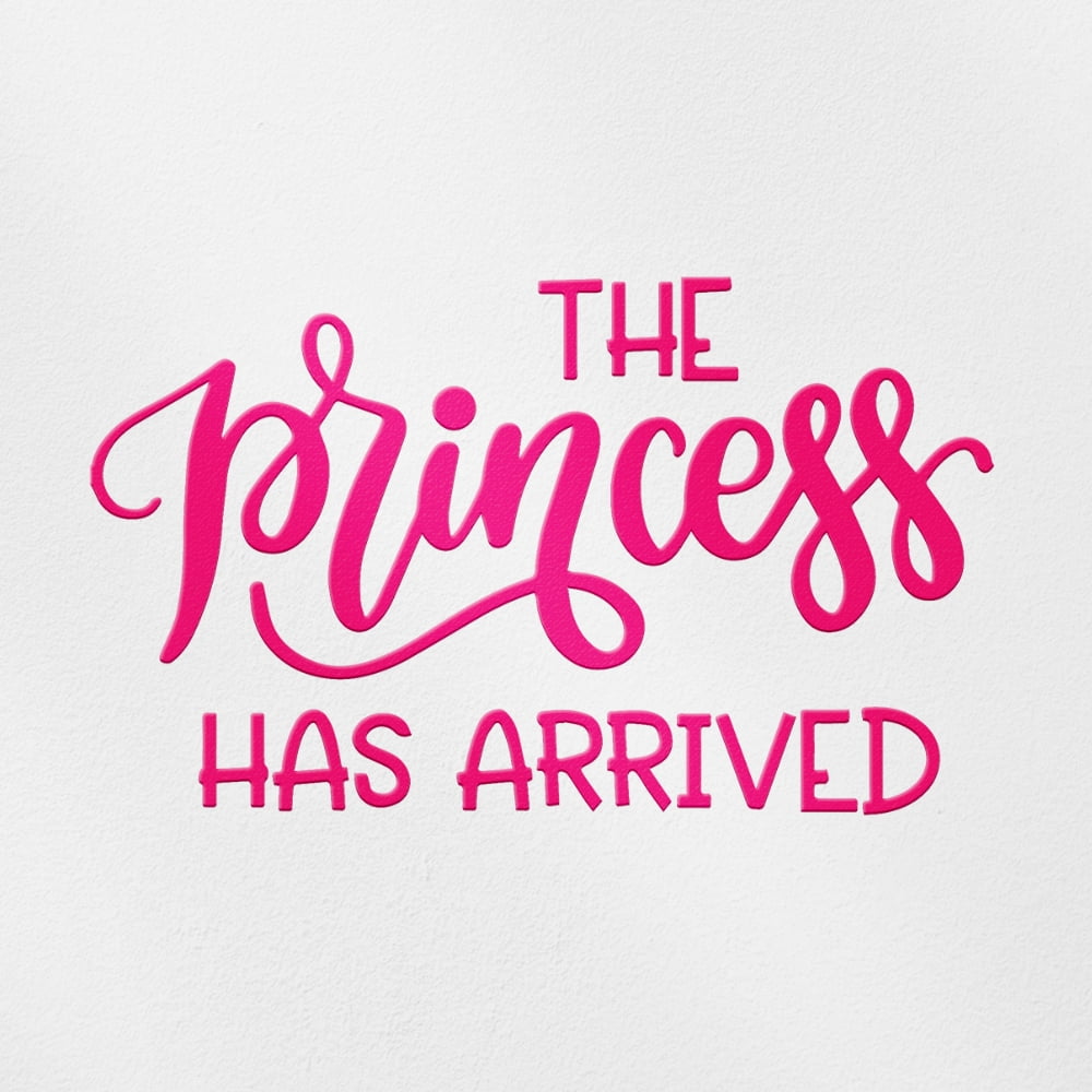 Transparent Decal Stickers Of The Princess Has Arrived (Pink) Premium ...